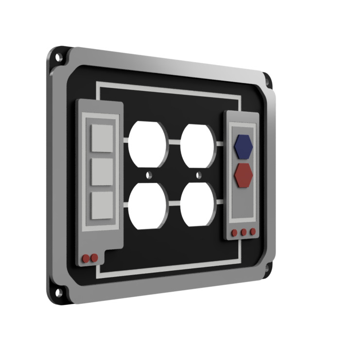Star Wars Inspired Double Outlet Cover STL 3D Print File 3D model 3D ...