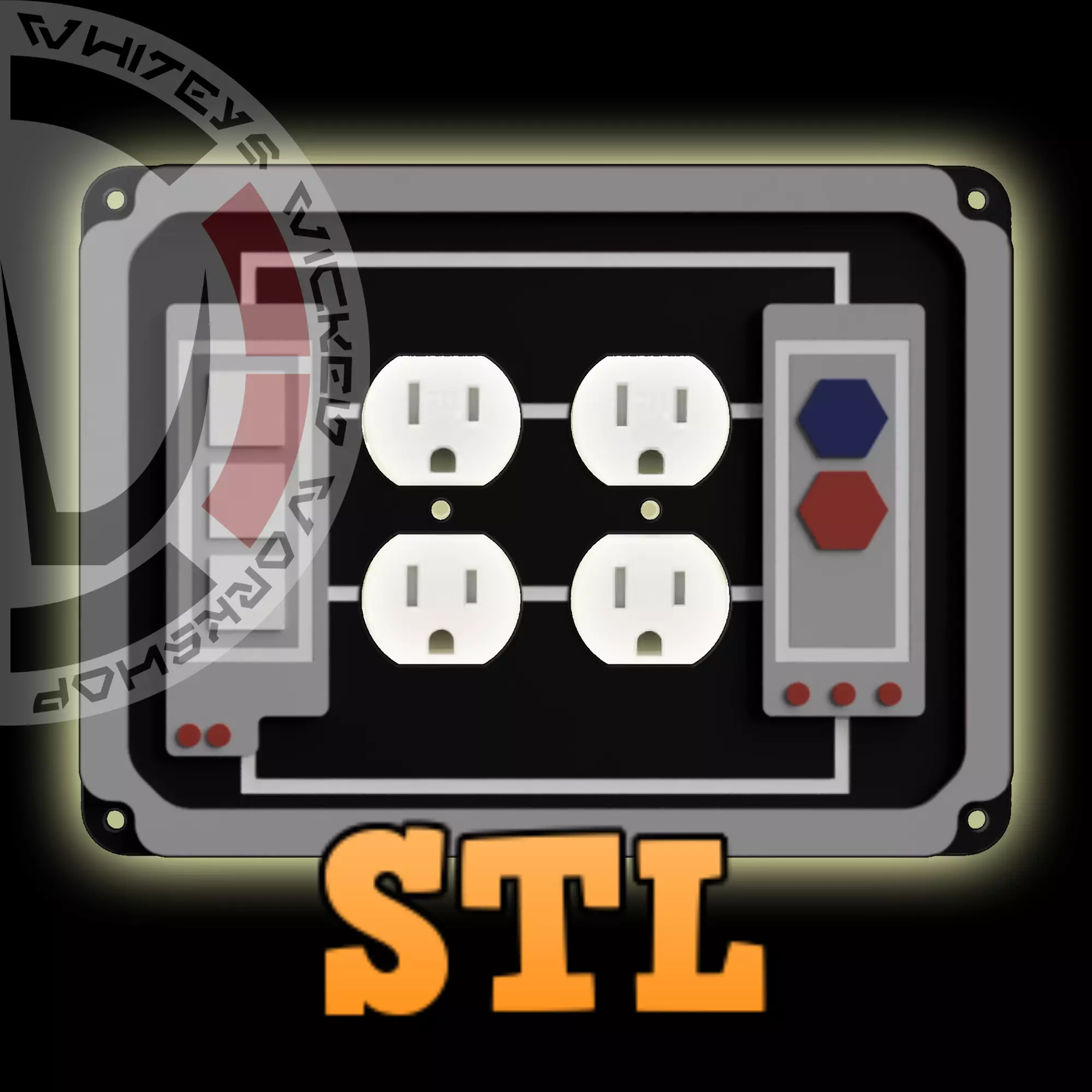Star Wars Inspired Double Outlet Cover STL 3D Print File 3D model 3D ...