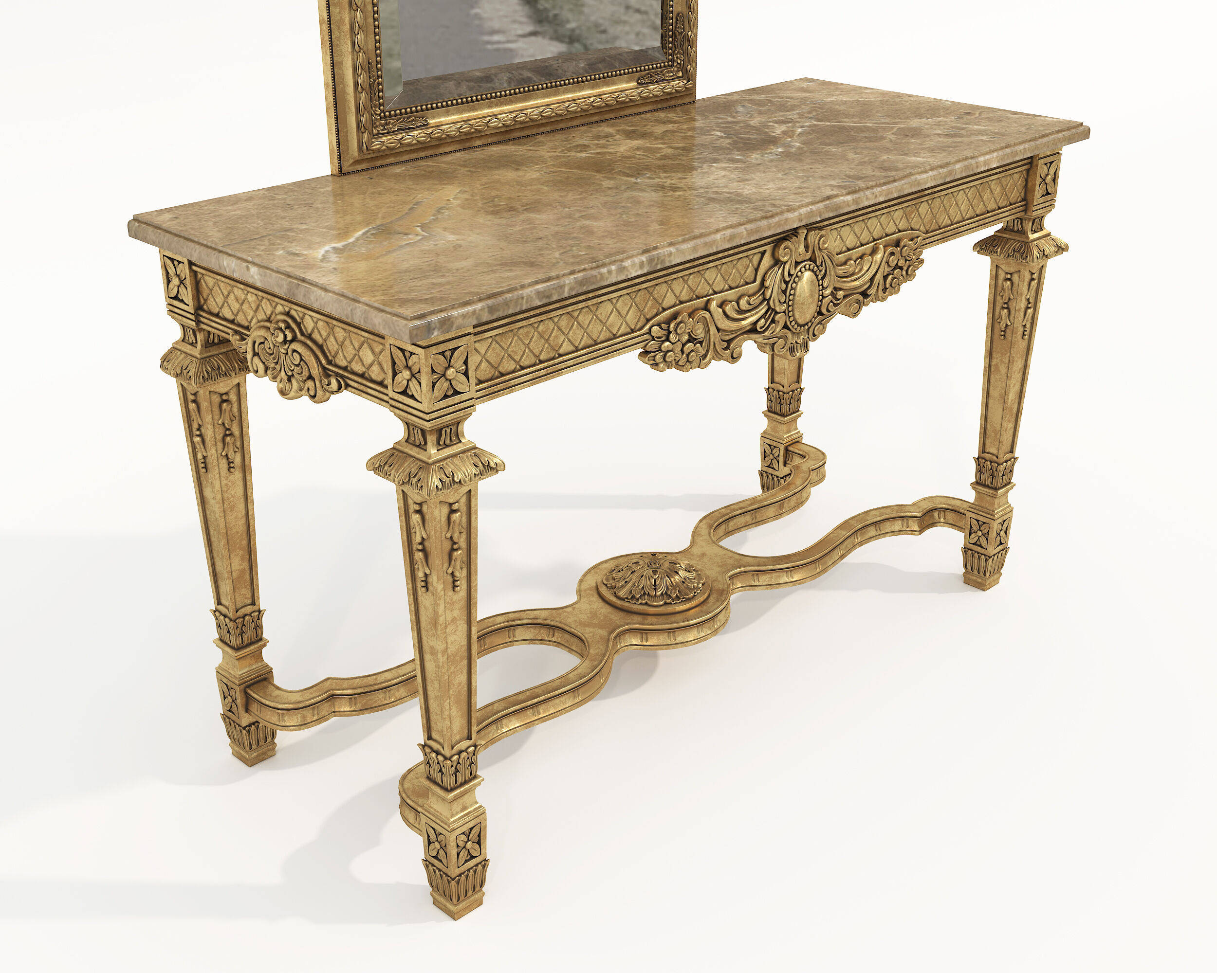 Classic European Style Console Table 8 3D model | CGTrader
