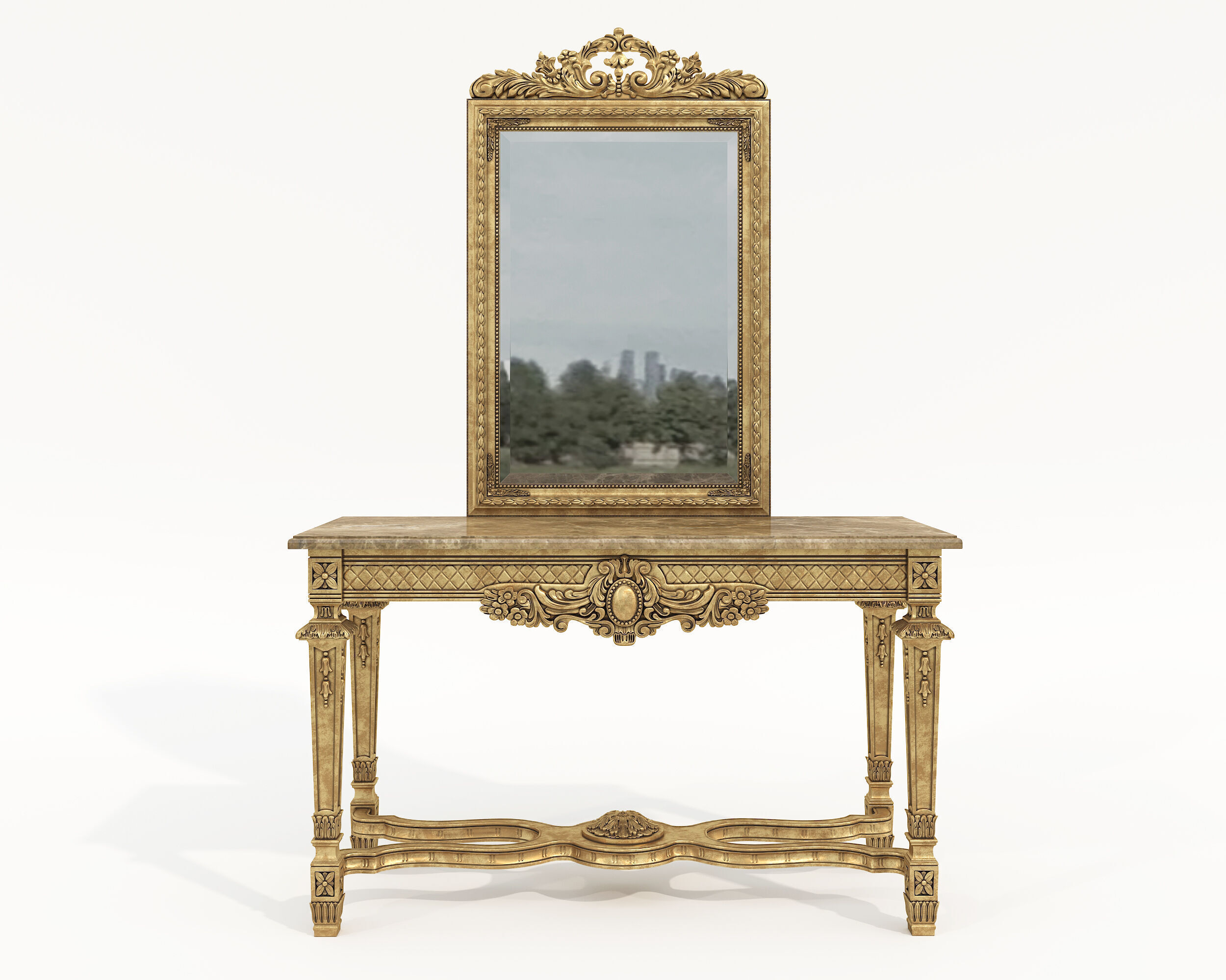 Classic European Style Console Table 8 3D model | CGTrader