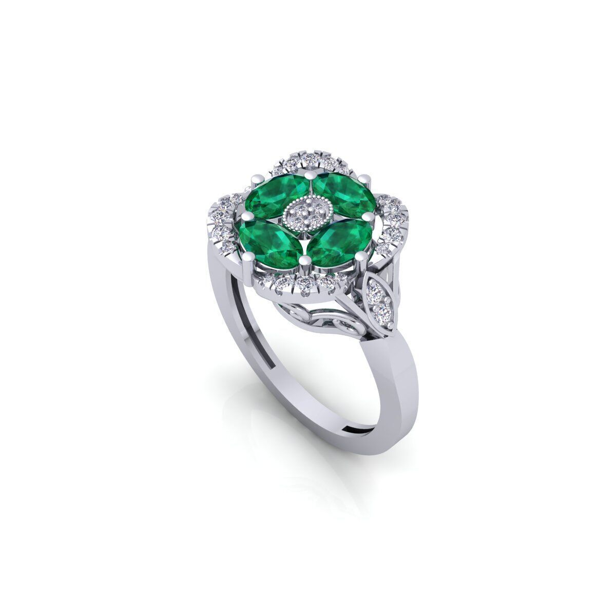 Fancy Gemstone Ring 12 3d Model and Render 3D print model 3D model 3D ...