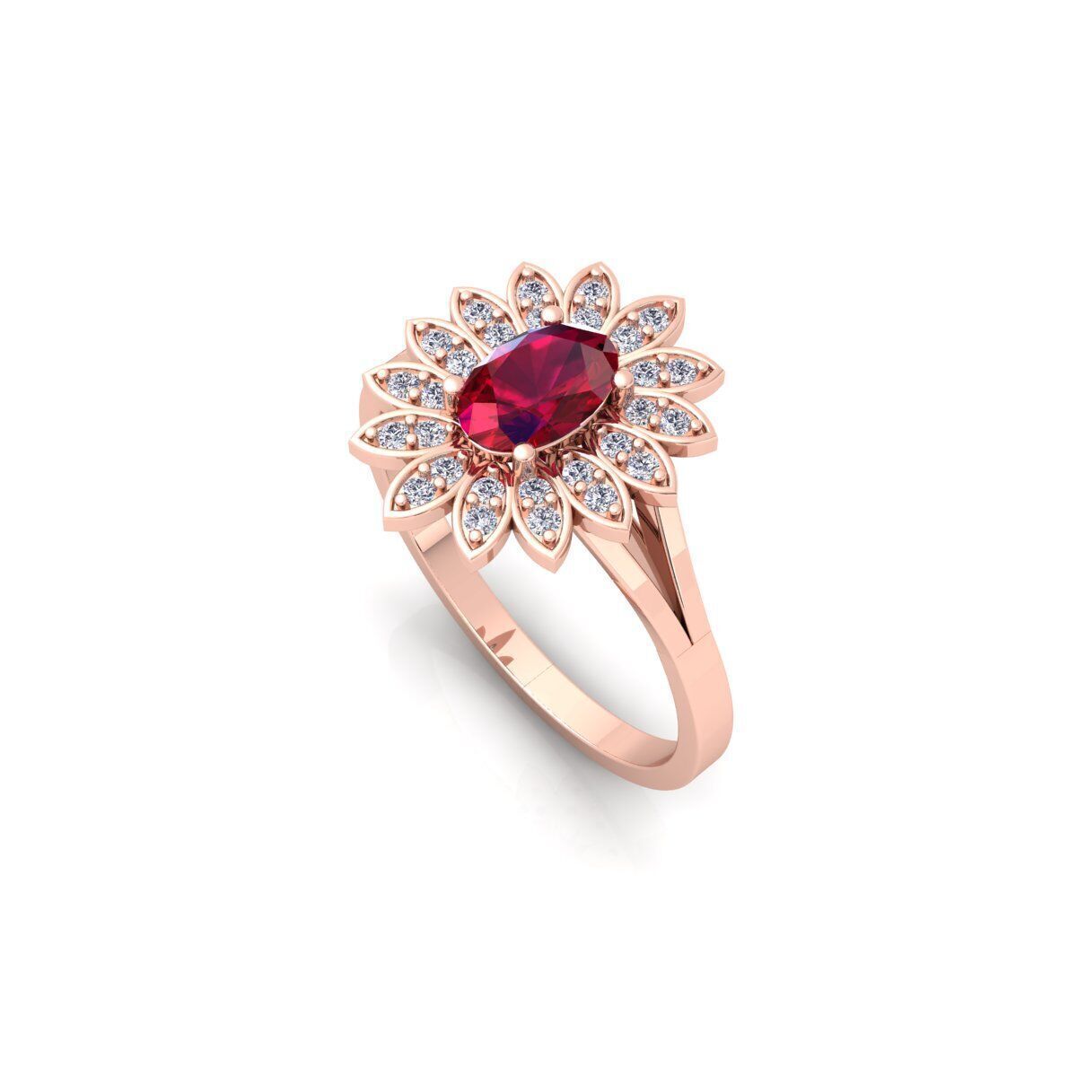 Fancy Gemstone Ring 7 3d Model and Render 3D print model 3D model 3D ...