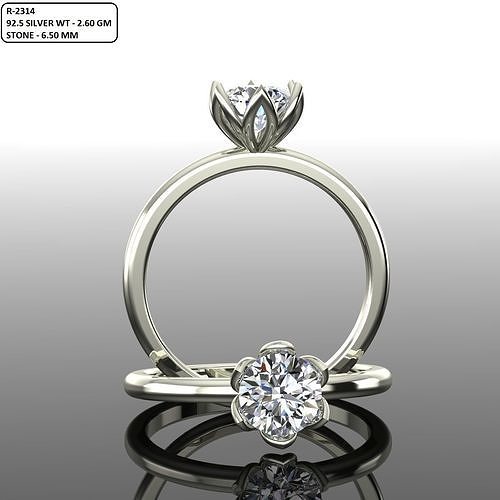 Solitaire Ring 3D model 3D printable | CGTrader