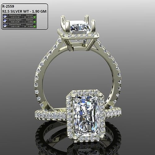 Solitaire Ring 3D model 3D printable | CGTrader