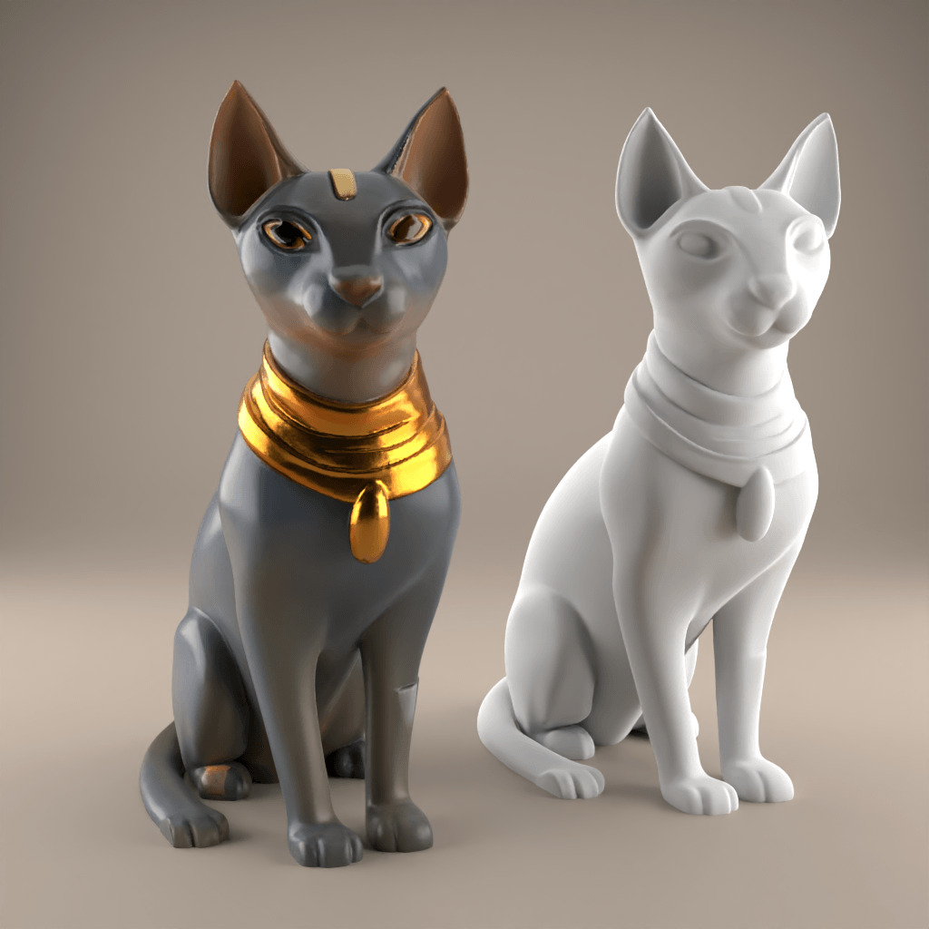 Egyptian Bastet Cat Statue STL Ancient Egypt Gift 3D model 3D printable ...