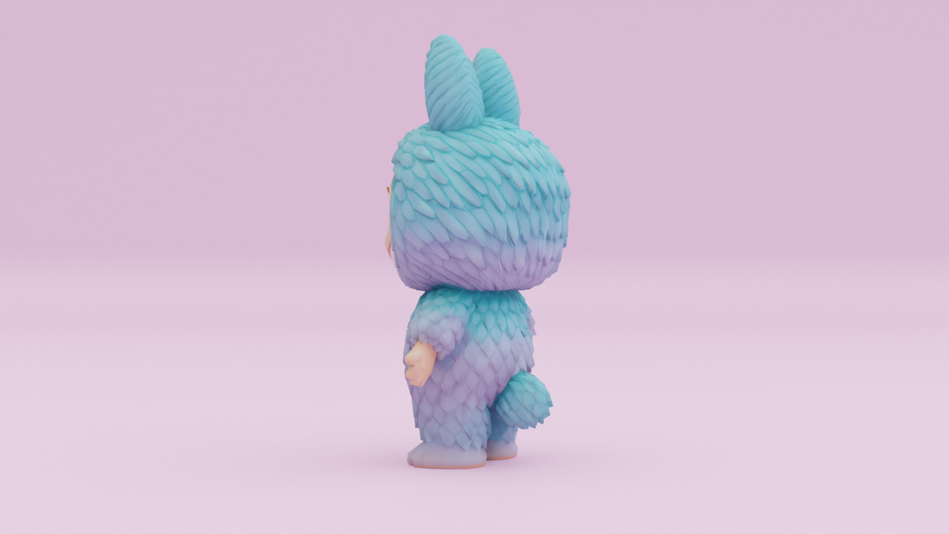 3D model Labubu A-pose Plush Character VR / AR / low-poly | CGTrader