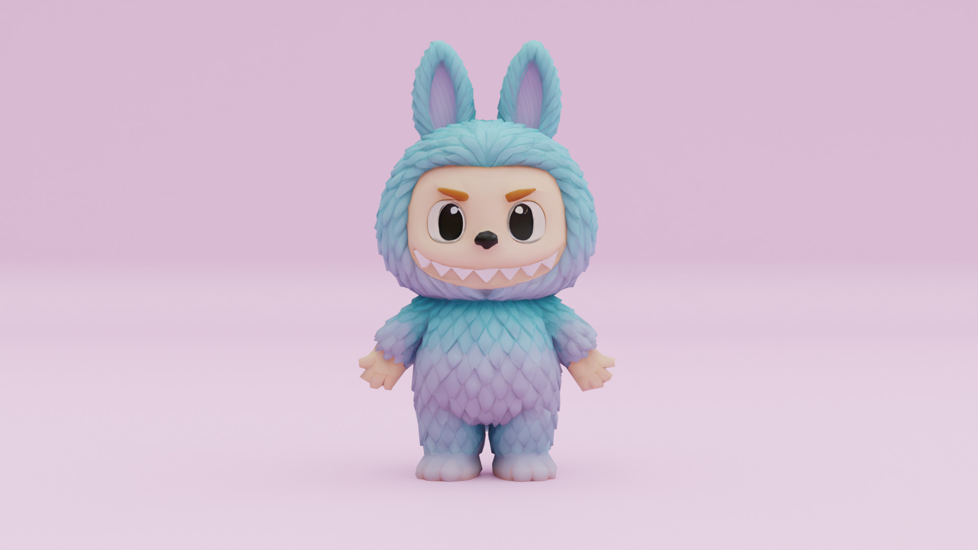 3D model Labubu A-pose Plush Character VR / AR / low-poly | CGTrader
