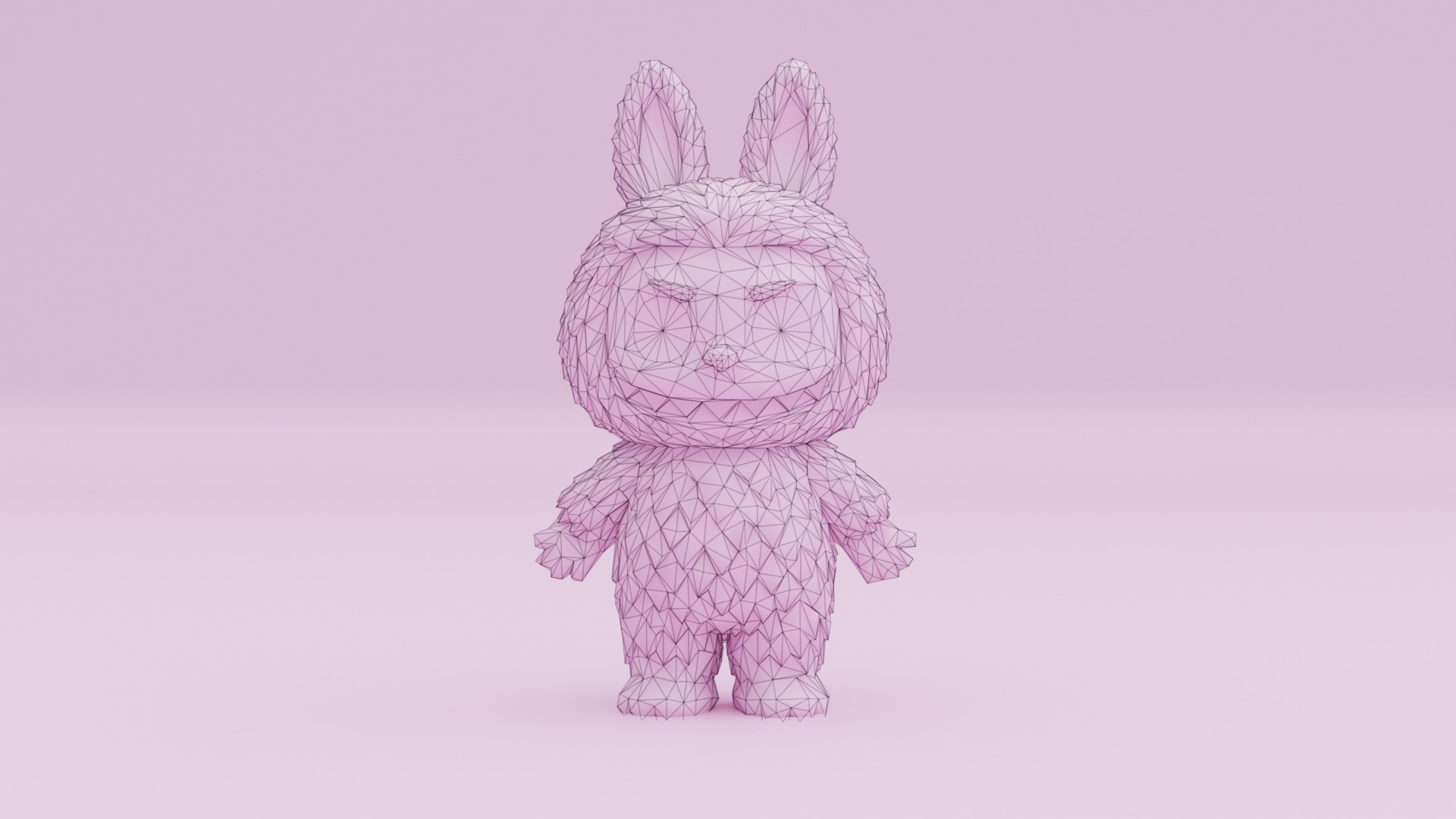 3D model Labubu A-pose Plush Character VR / AR / low-poly | CGTrader