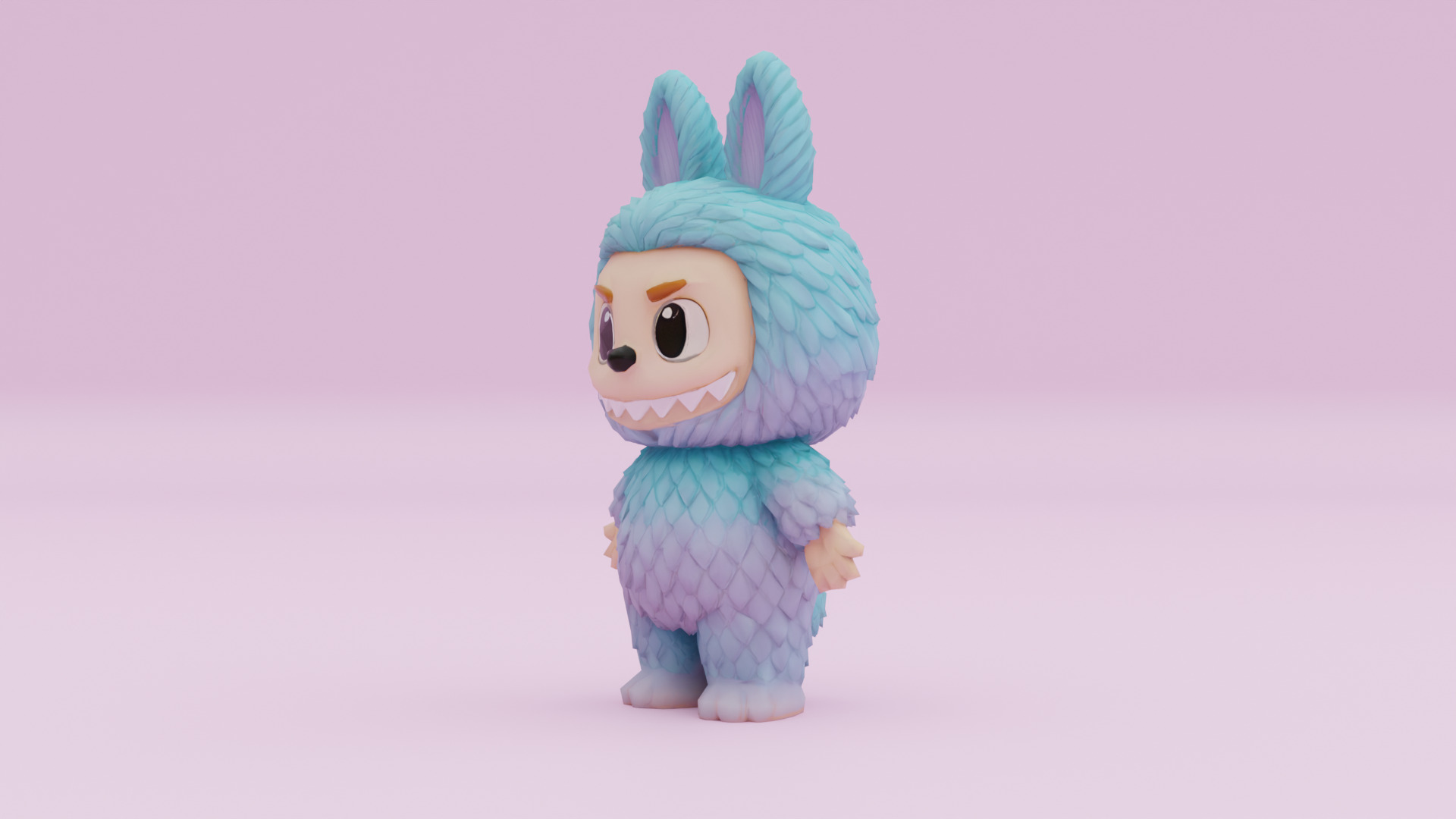 3D model Labubu A-pose Plush Character VR / AR / low-poly | CGTrader