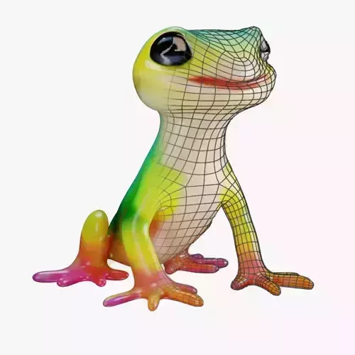 Stylized Gecko Lizard Game Ready 3D Character free VR / AR / low-poly ...