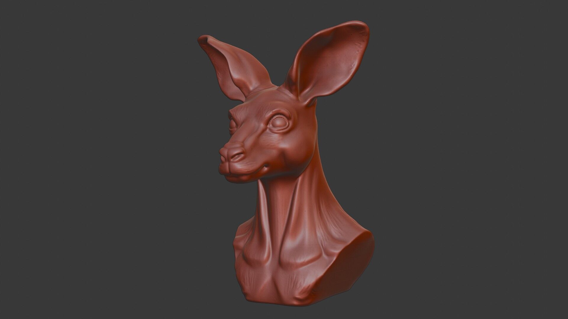 Kangaroo Head Bust 3D STL Printable - 3D Model STL 3D print 3D model 3D ...