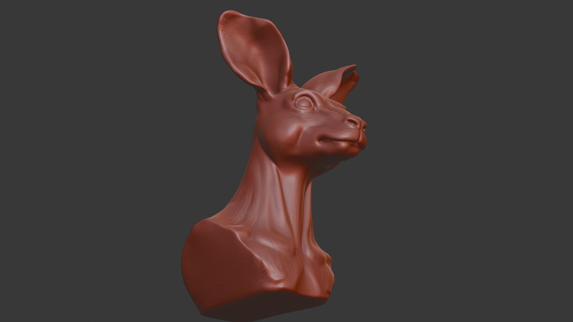 Kangaroo Head Bust 3D STL Printable - 3D Model STL 3D print 3D model 3D ...