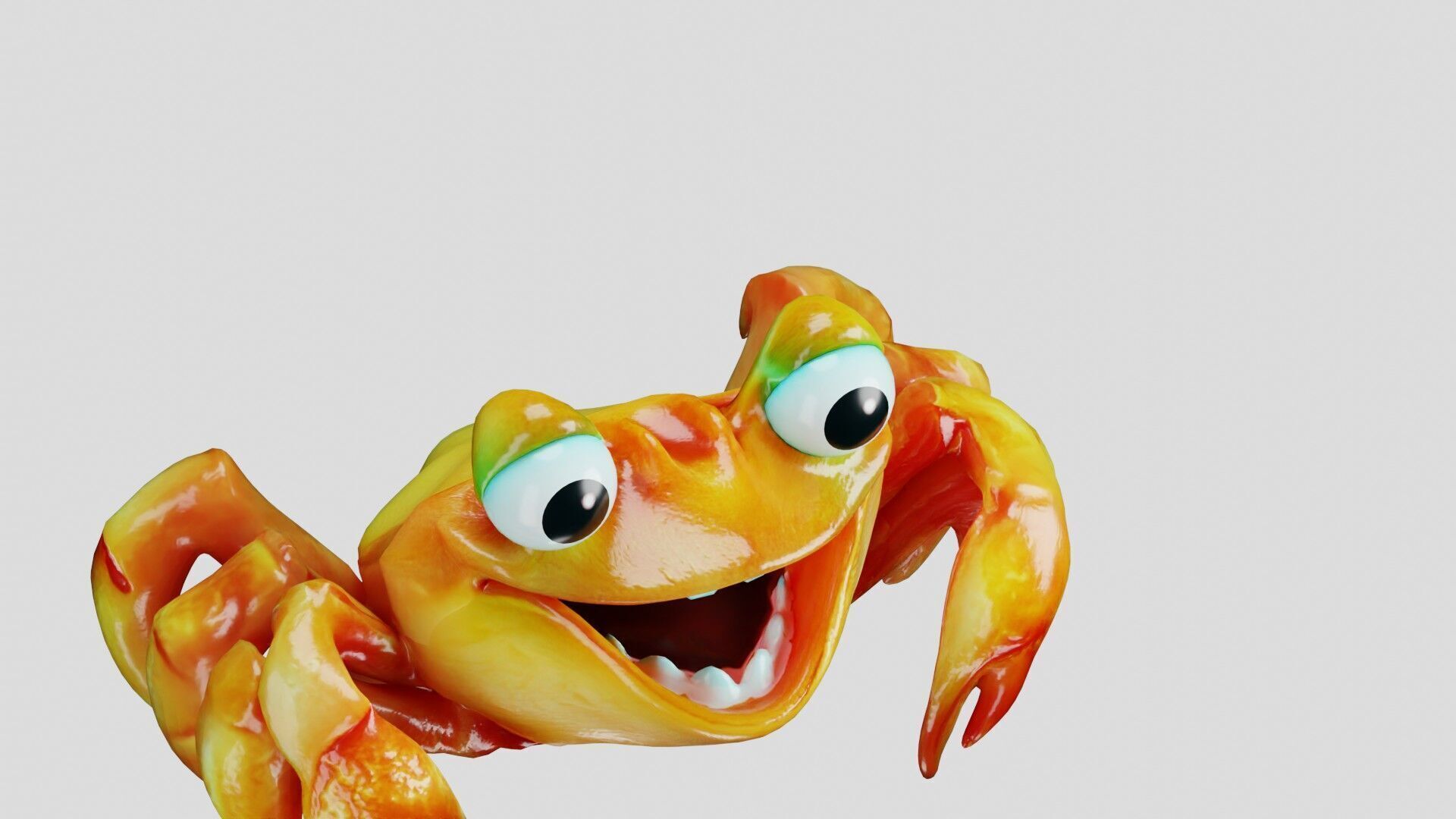 Cartoon Crab 3D Model Stylized Game Ready PBR Character free VR / AR ...