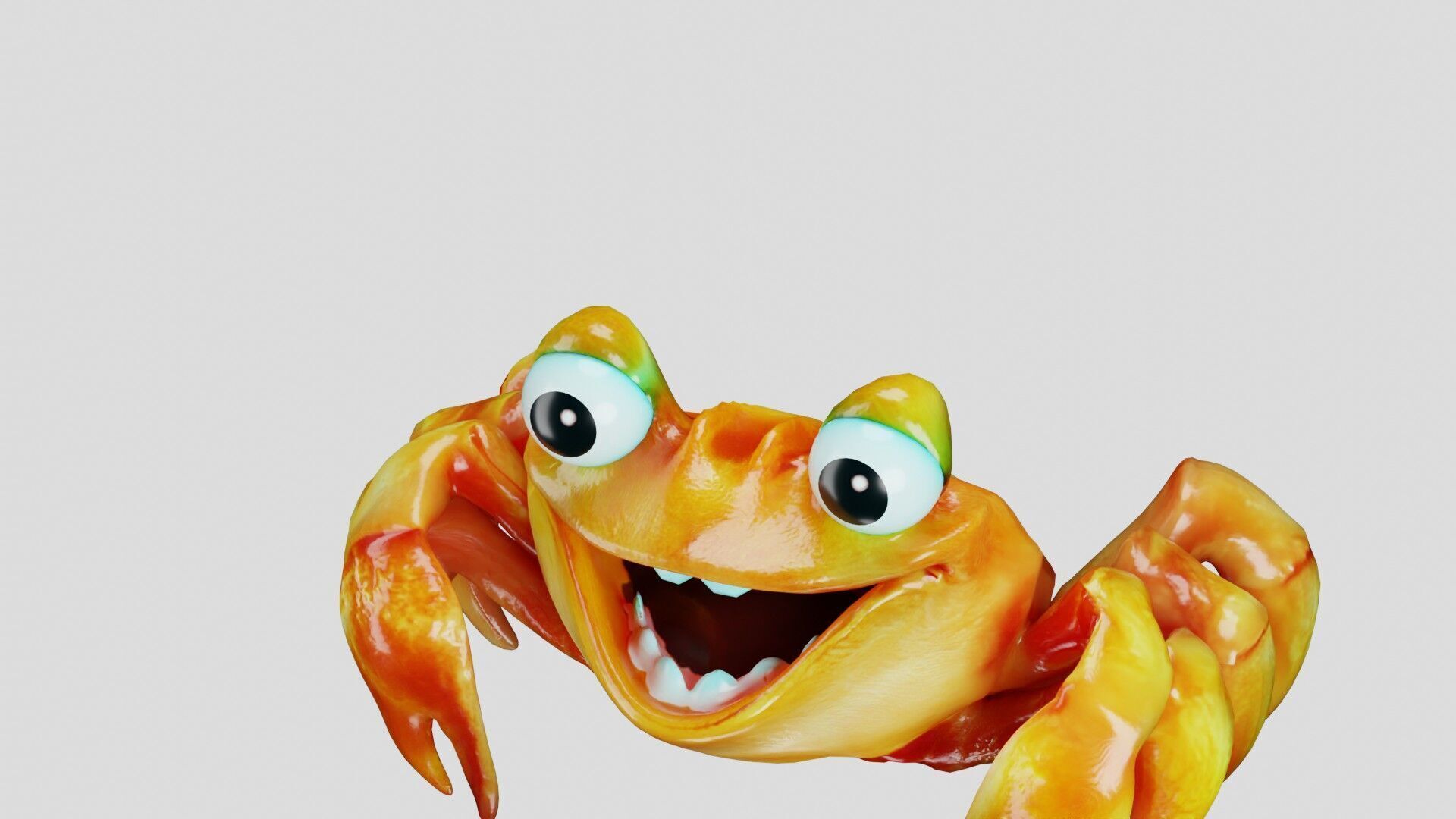 Cartoon Crab 3D Model Stylized Game Ready PBR Character free VR / AR ...