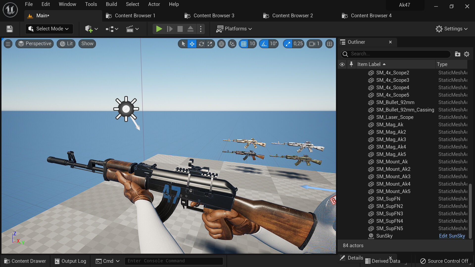 3D model AK47 Assault Rifle Fps - Tps VR / AR / low-poly | CGTrader