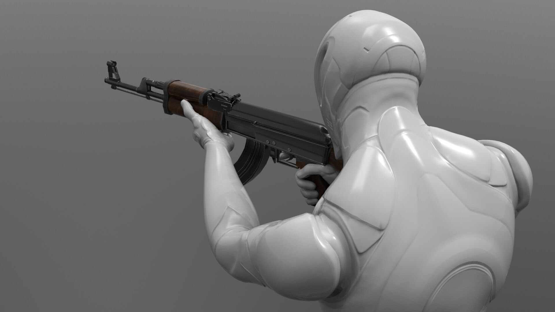 3D model AK47 Assault Rifle Fps - Tps VR / AR / low-poly | CGTrader