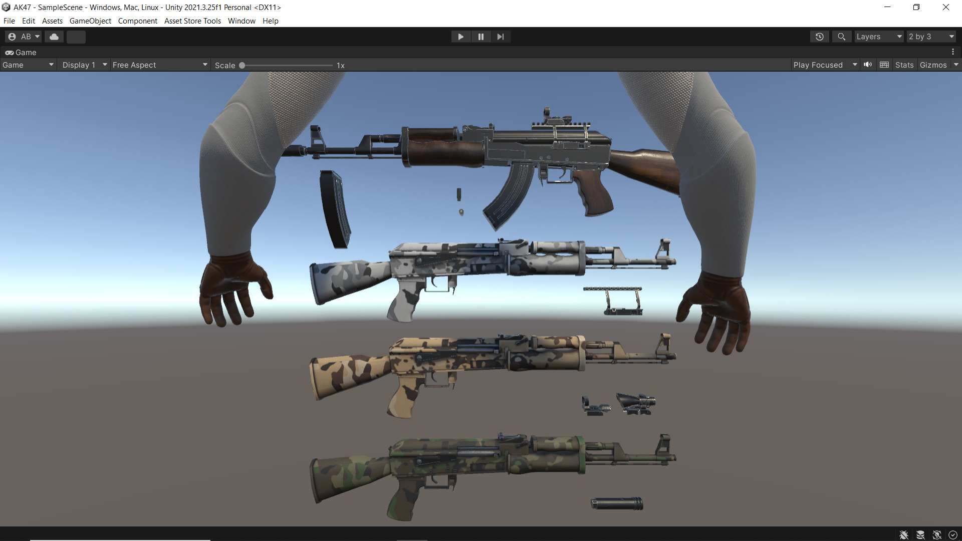 3D model AK47 Assault Rifle Fps - Tps VR / AR / low-poly | CGTrader