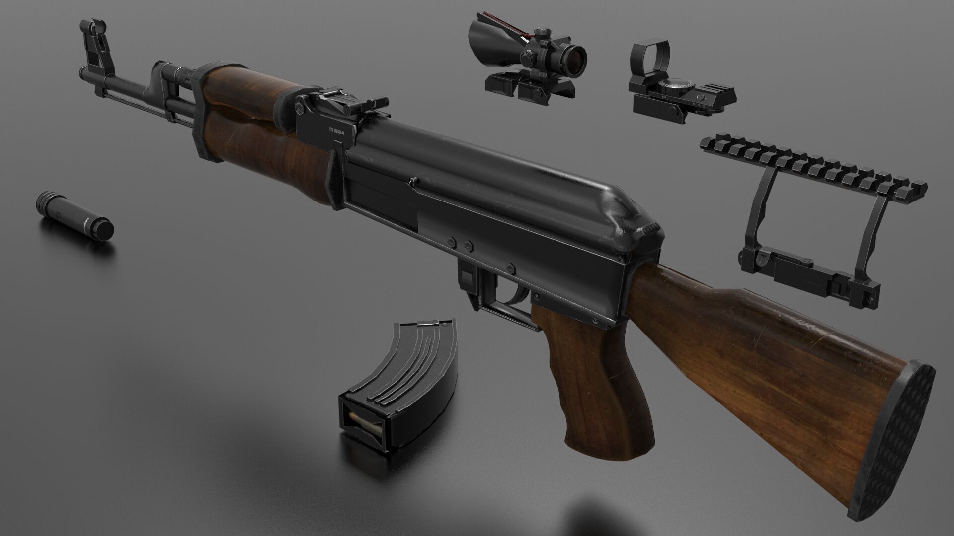 3D model AK47 Assault Rifle Fps - Tps VR / AR / low-poly | CGTrader