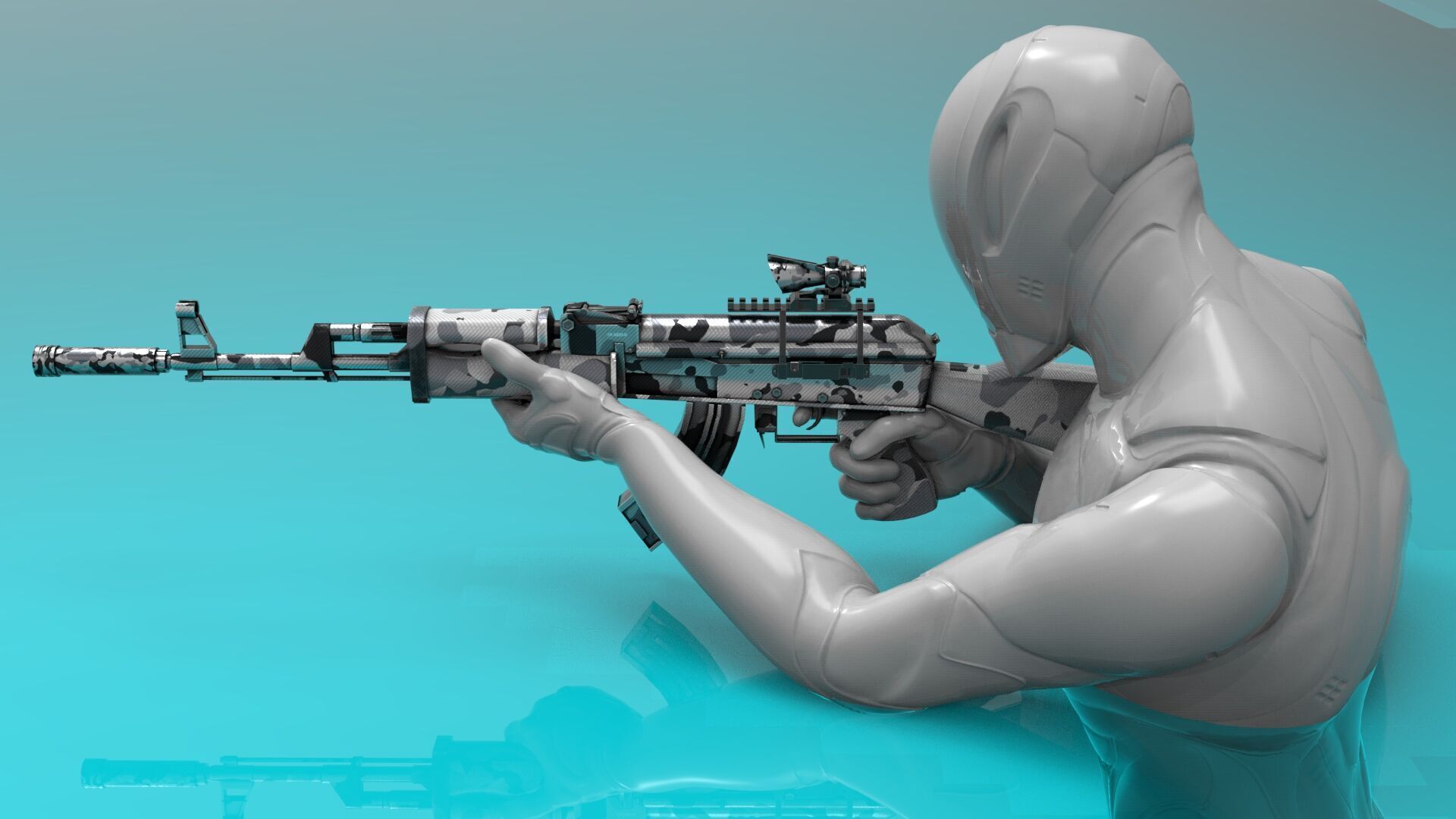 3D model AK47 Assault Rifle Fps - Tps VR / AR / low-poly | CGTrader