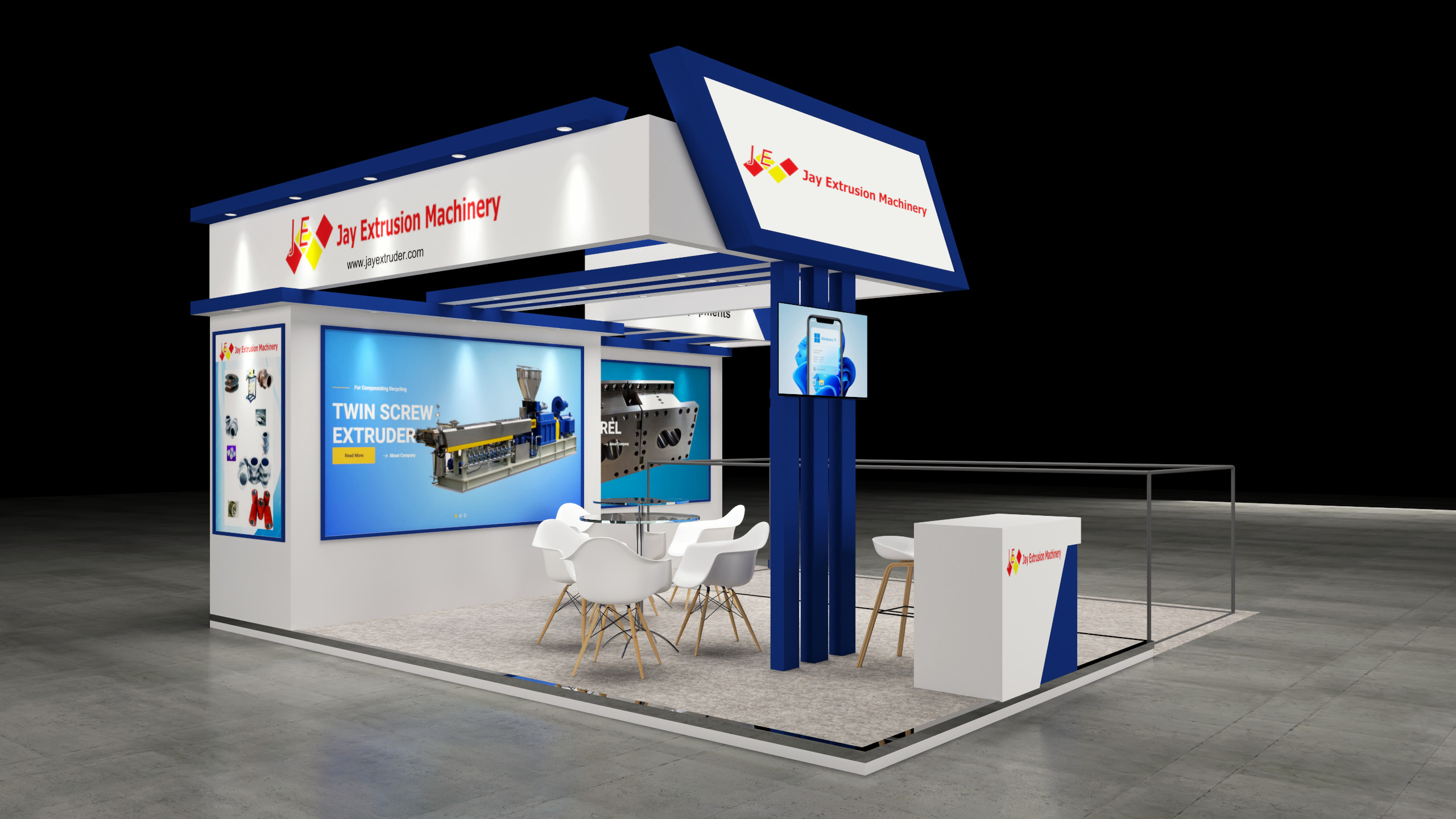 Exhibition Stand 6x6 3Sides D3V1 3D model free 3D model | CGTrader