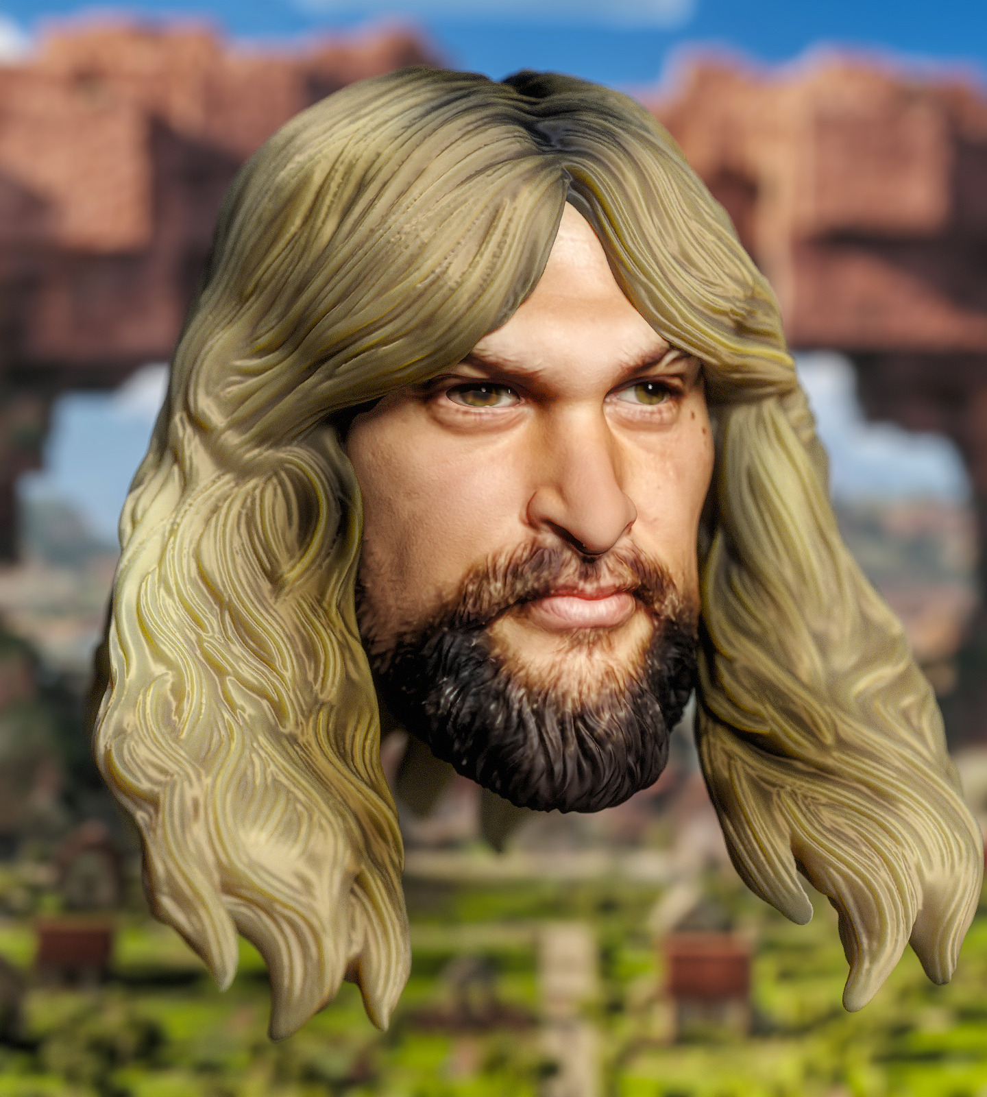A Minecraft Movie Jason Momoa as Garrett The Garbage Man Head 3D model ...