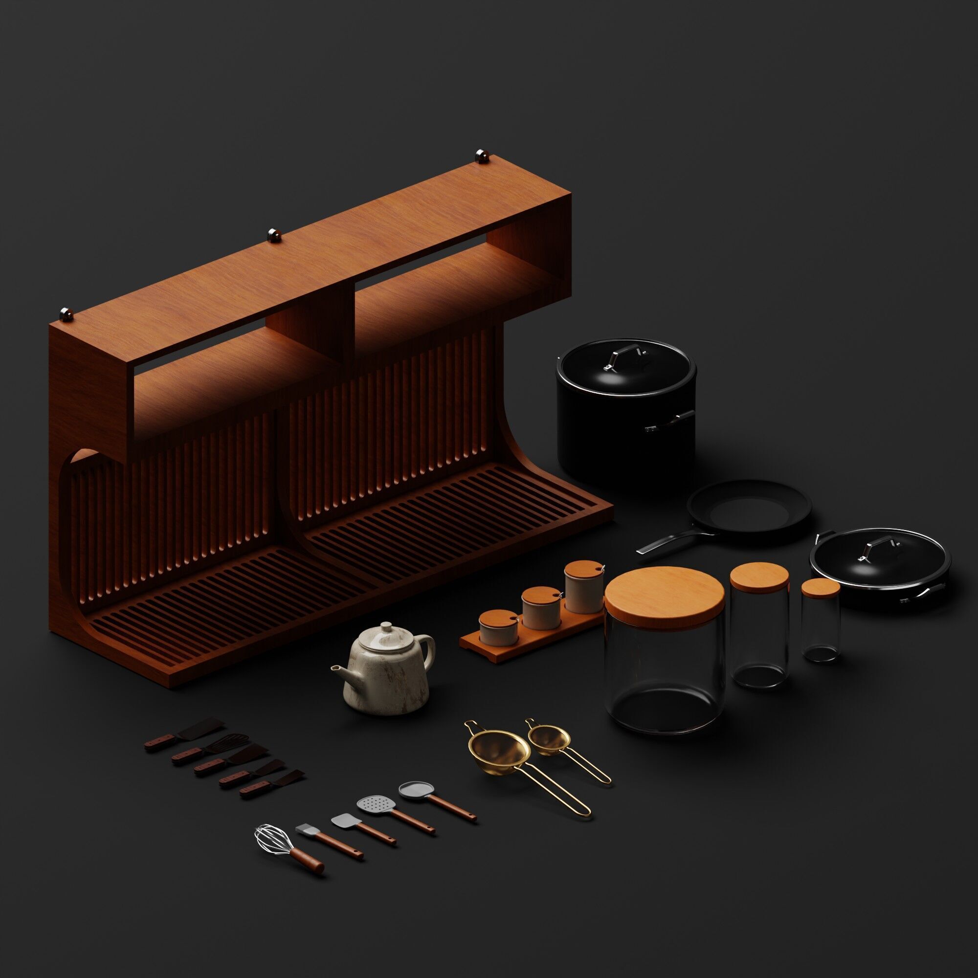 3D model Kitchen Asset Pack Appliances and Equipment VR / AR / low-poly ...