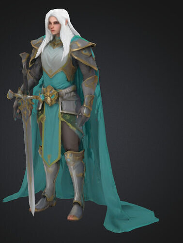 Stylized Warrior Woman Fantasy 3D Character free VR / AR / low-poly 3D ...