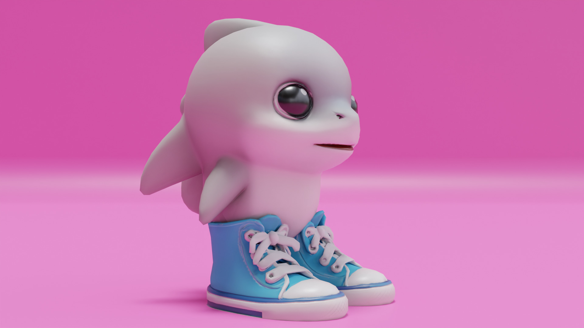 3D model Baby Tralalero Tralala Boy Blue Italian brainrot Character VR ...