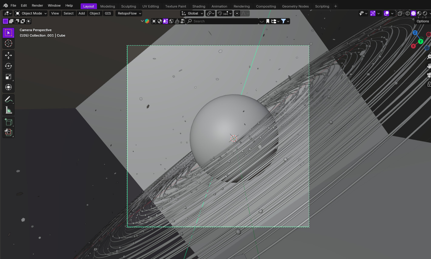 Sci-Fi Planetary Explosion by Geometry Nodes free 3D model animated | CGTrader