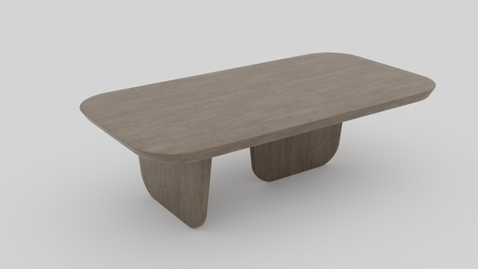 Modern Wooden Conference Table Rounded Edge Rectangular Design free VR ...