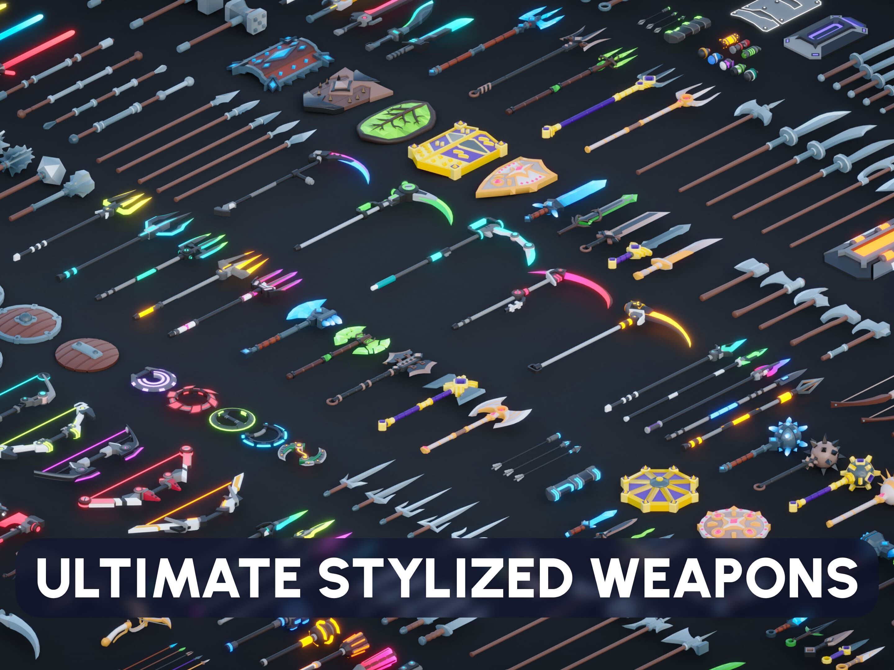3D model Ultimate Stylized Weapons VR / AR / low-poly | CGTrader