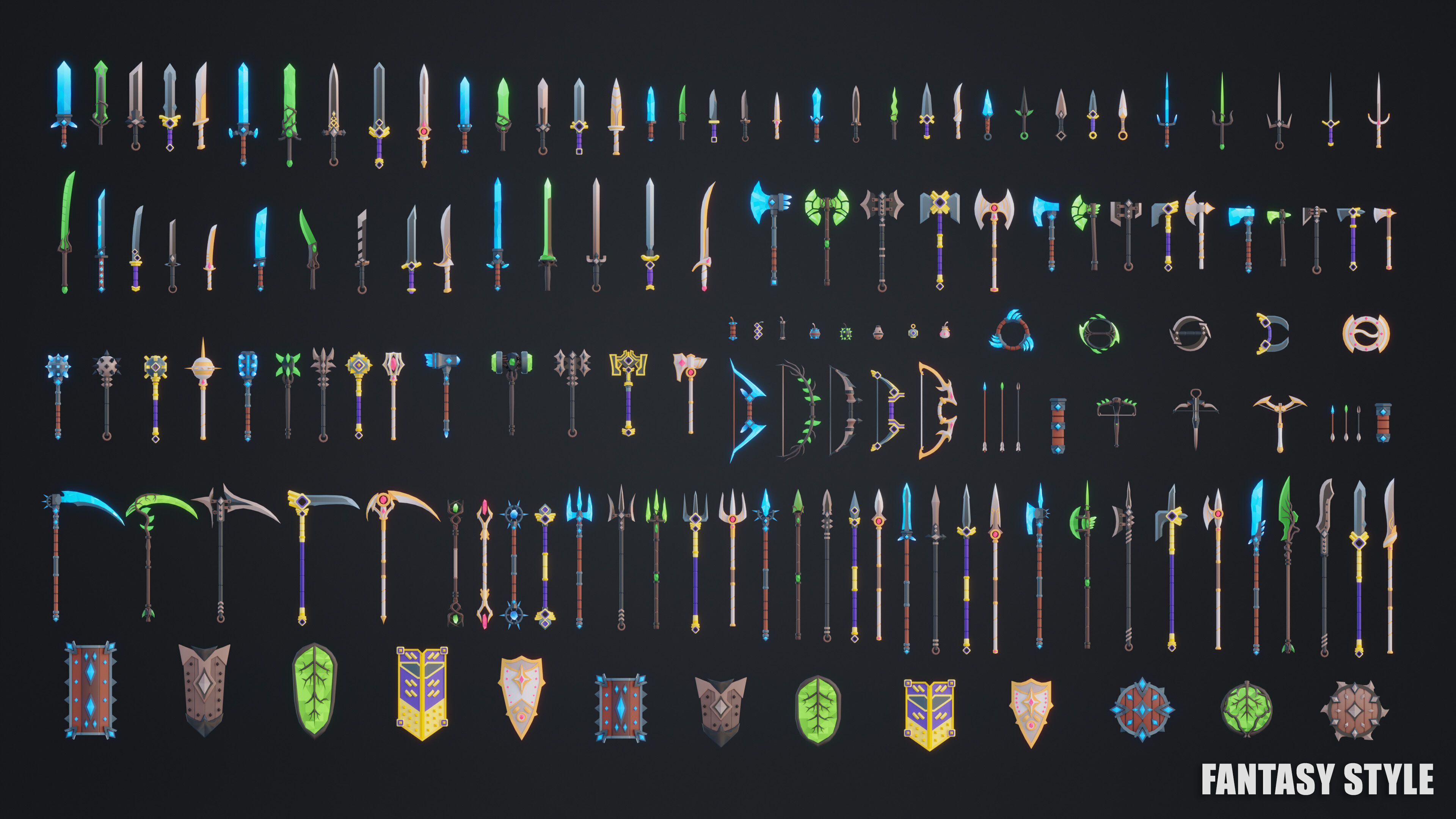 3D model Ultimate Stylized Weapons VR / AR / low-poly | CGTrader