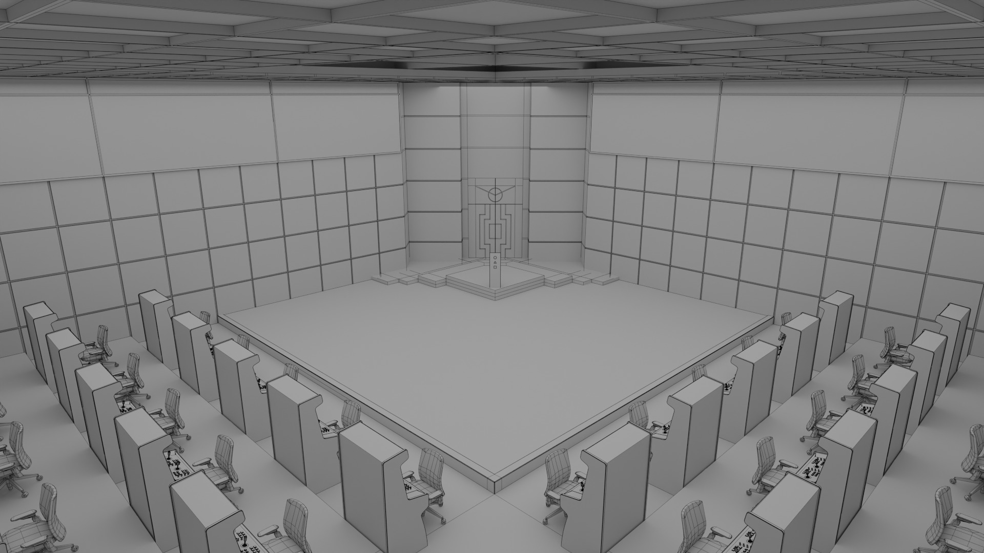 Squid Game Master Control Room 3D model | CGTrader