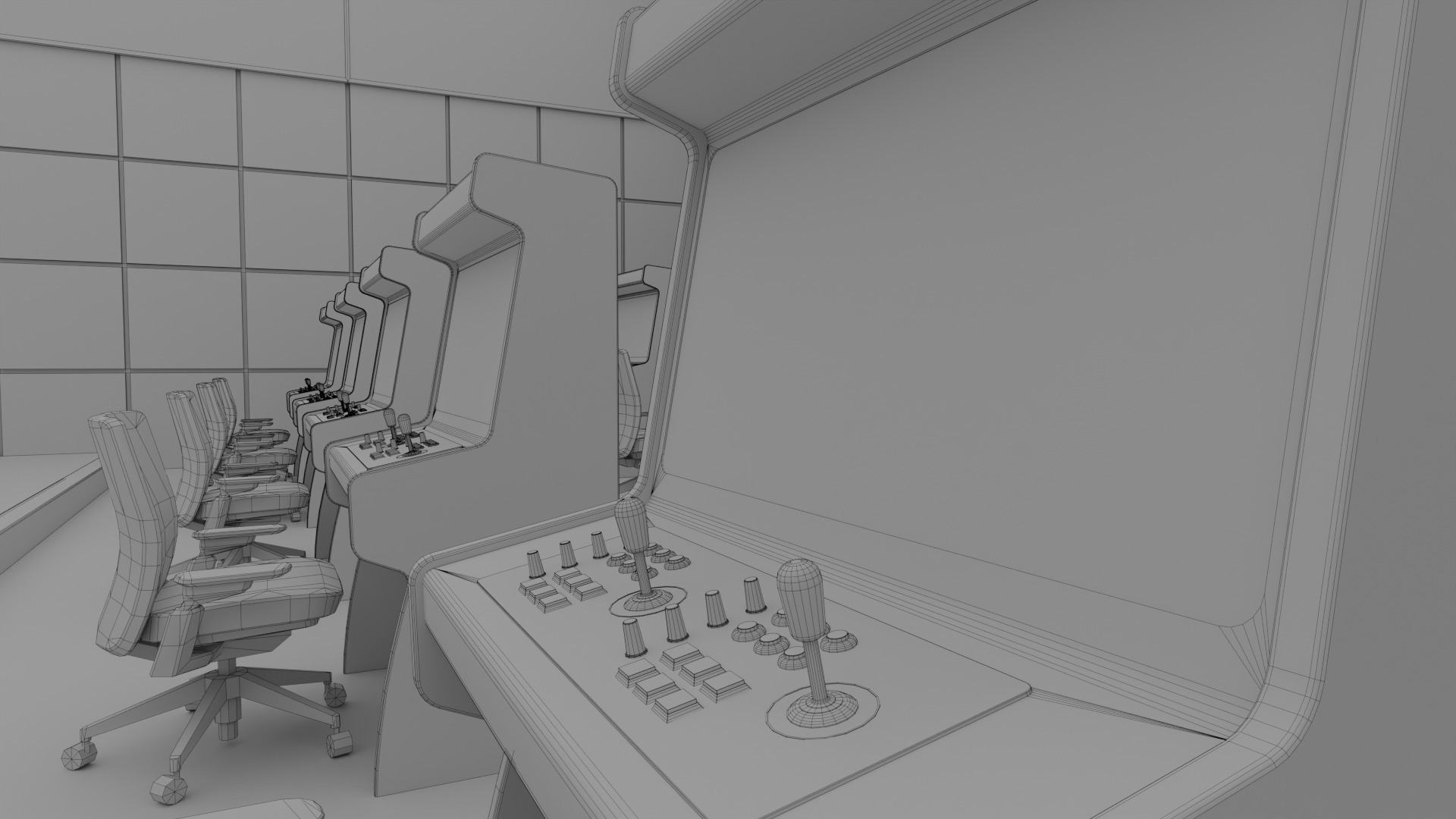 Squid Game Master Control Room 3D model | CGTrader