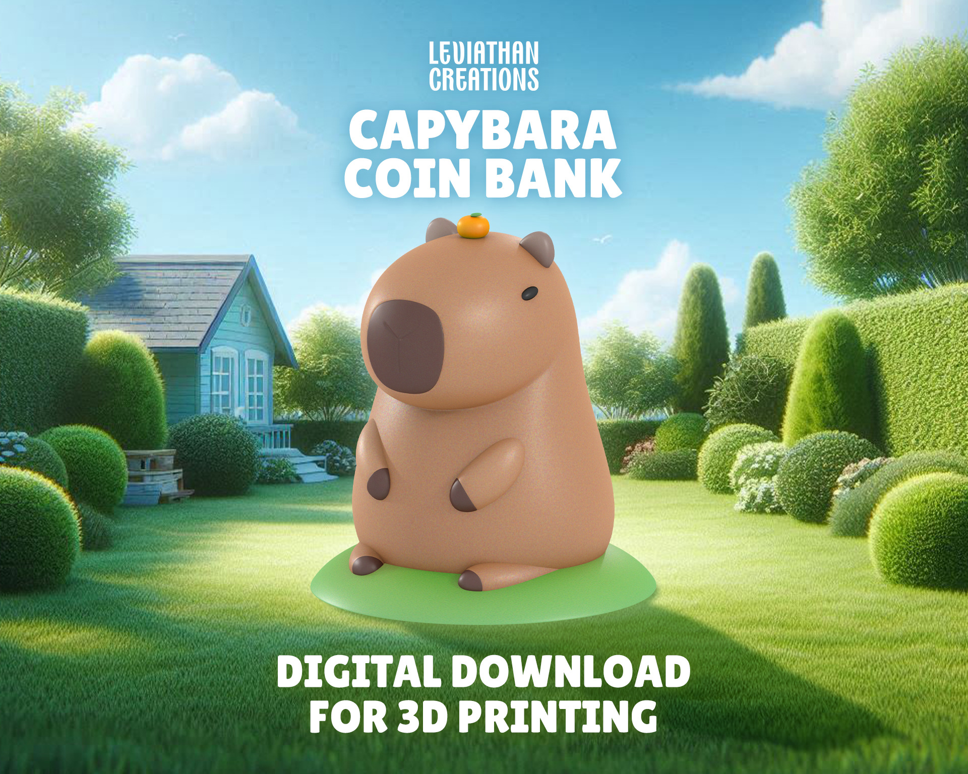 Capybara Coin bank 3D model 3D printable | CGTrader