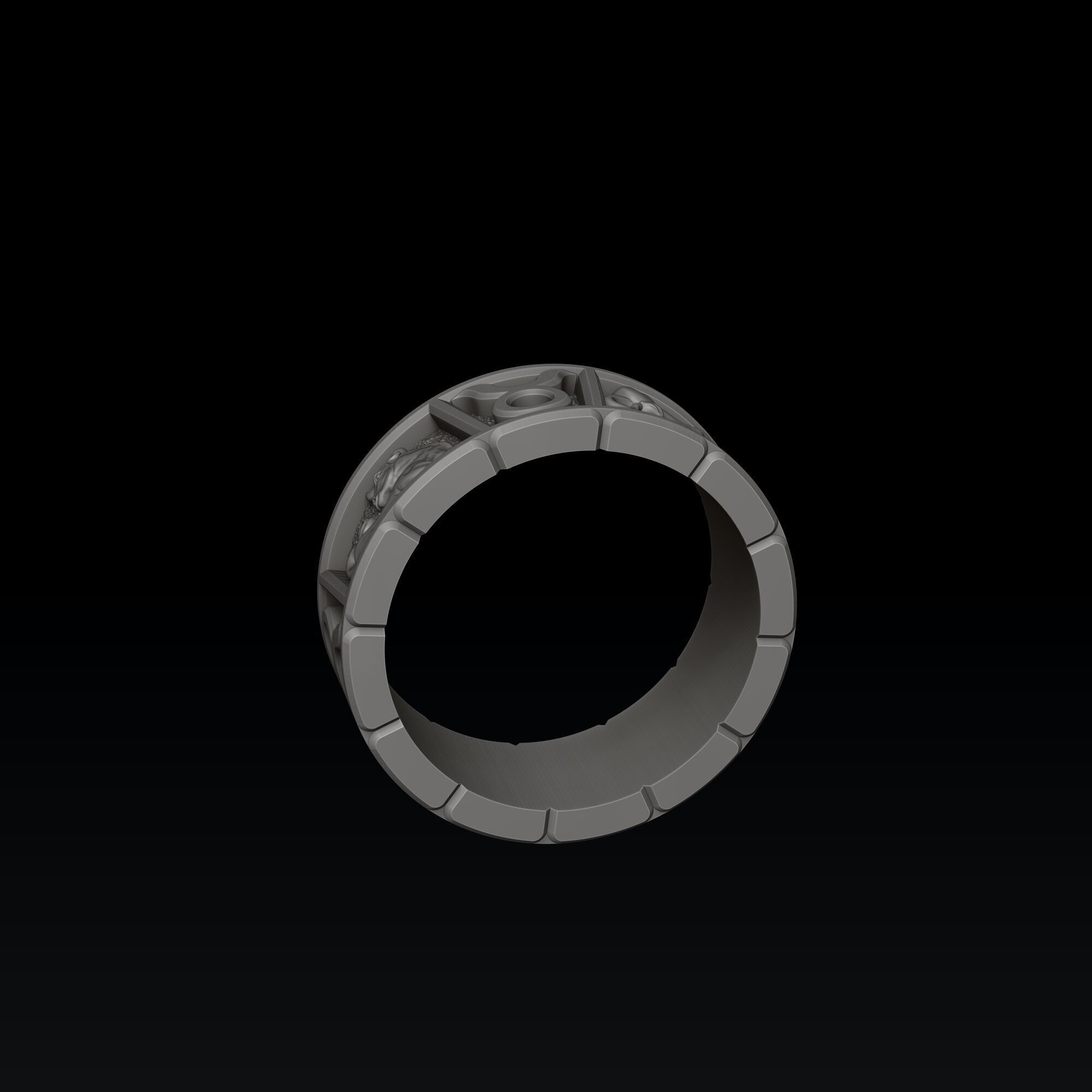 Horoscope Taurus Ring v2 3D model 3D printable | CGTrader