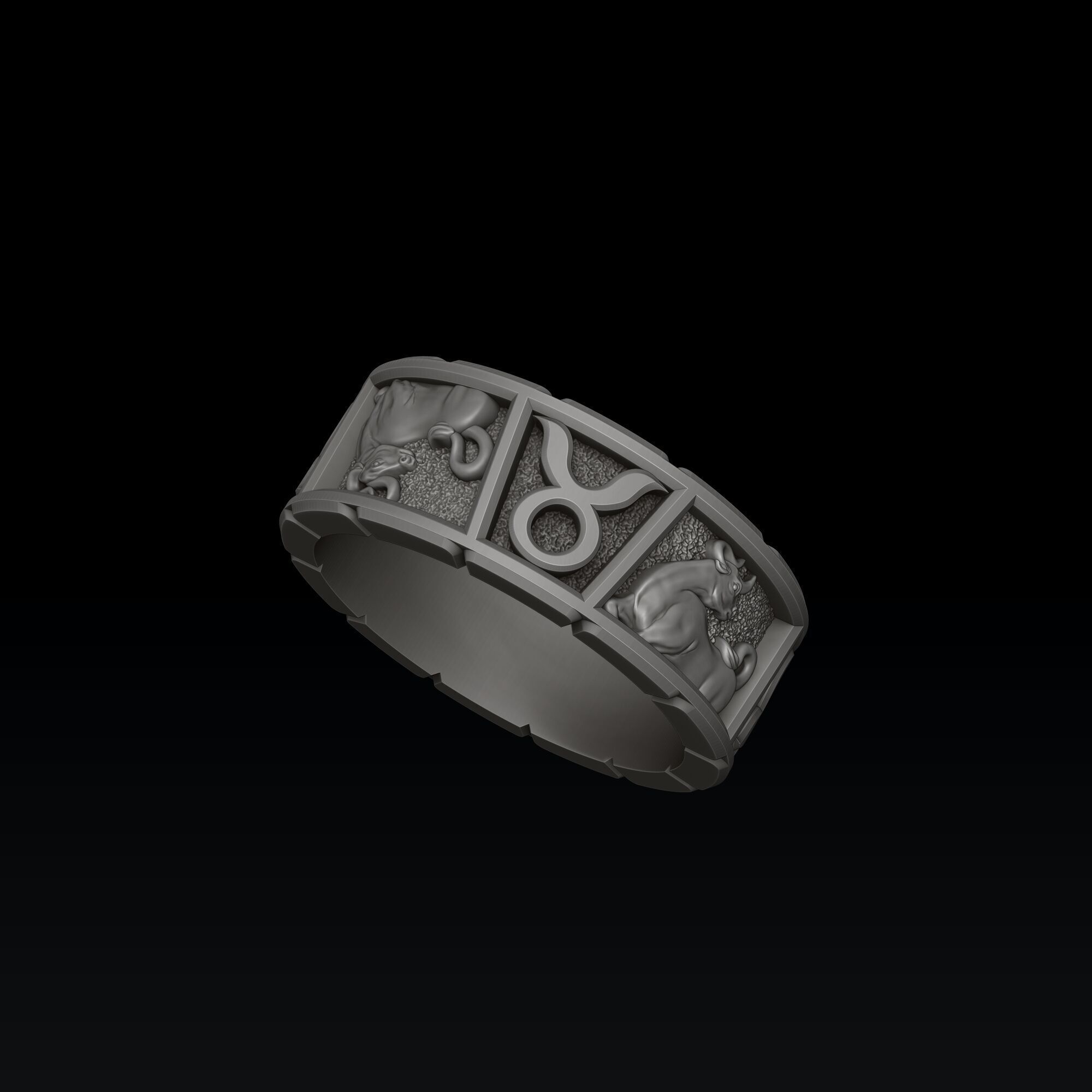 Horoscope Taurus Ring v2 3D model 3D printable | CGTrader