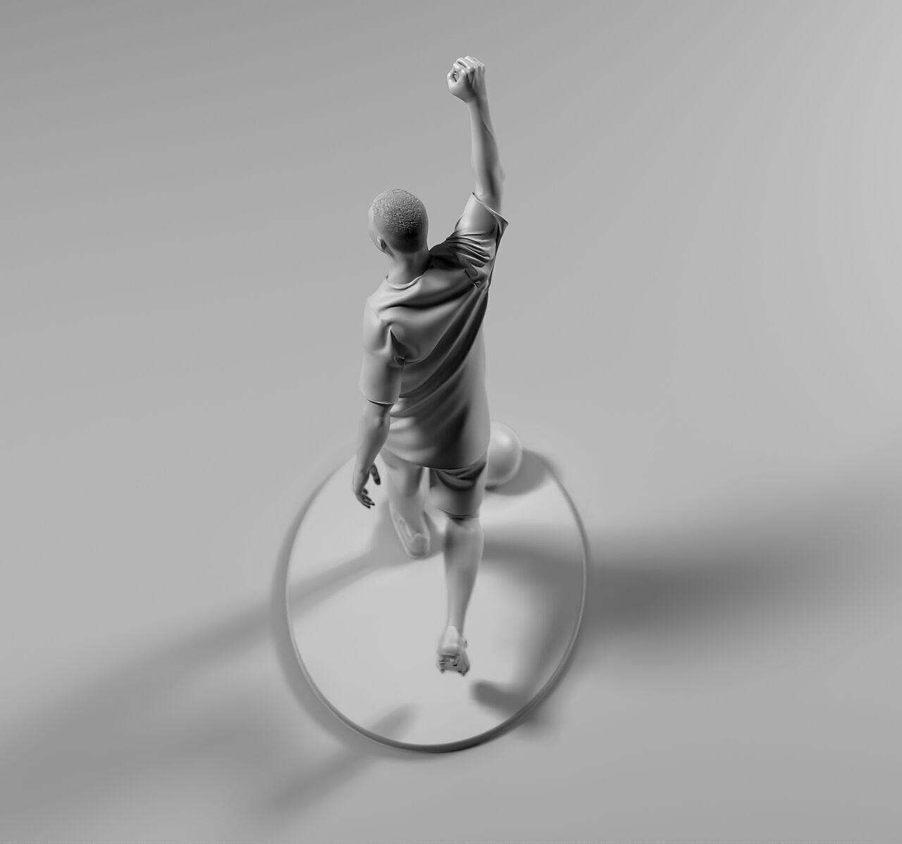 Footballer 05 Run 03 Stl 3D model 3D printable | CGTrader