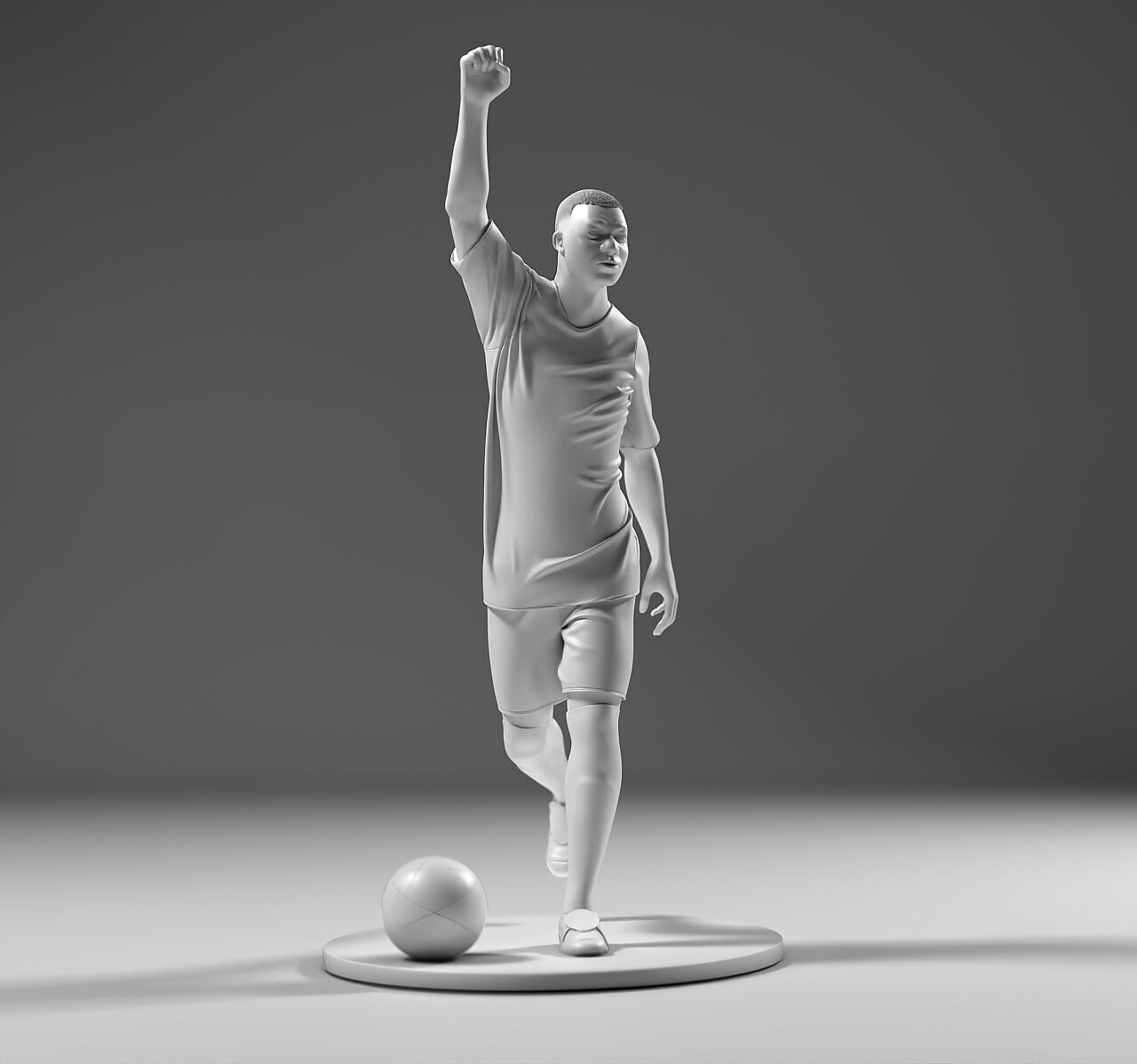 Footballer 05 Run 03 Stl 3D model 3D printable | CGTrader