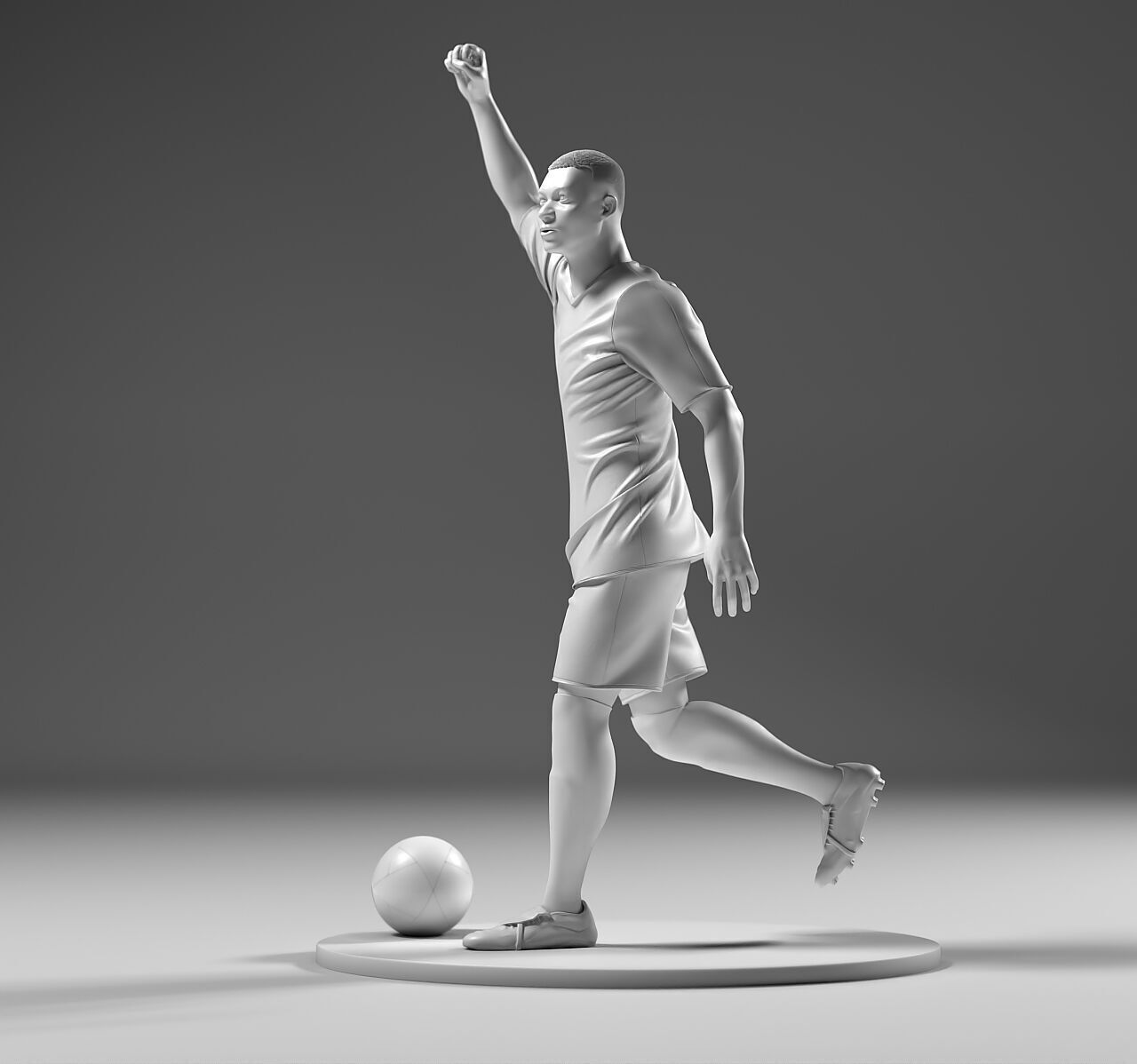 Footballer 05 Run 03 Stl 3D model 3D printable | CGTrader
