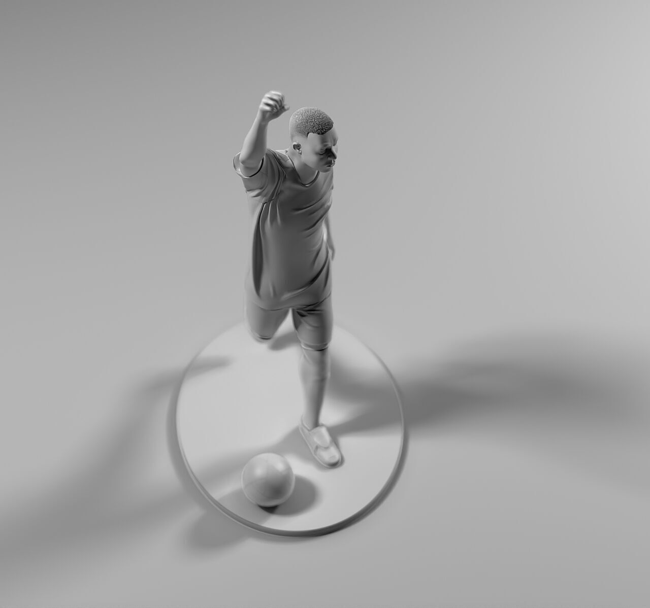Footballer 05 Run 03 Stl 3D model 3D printable | CGTrader