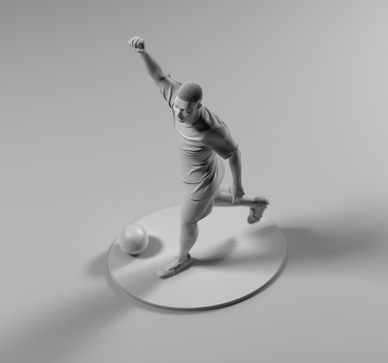 Footballer 05 Run 03 Stl 3D model 3D printable | CGTrader