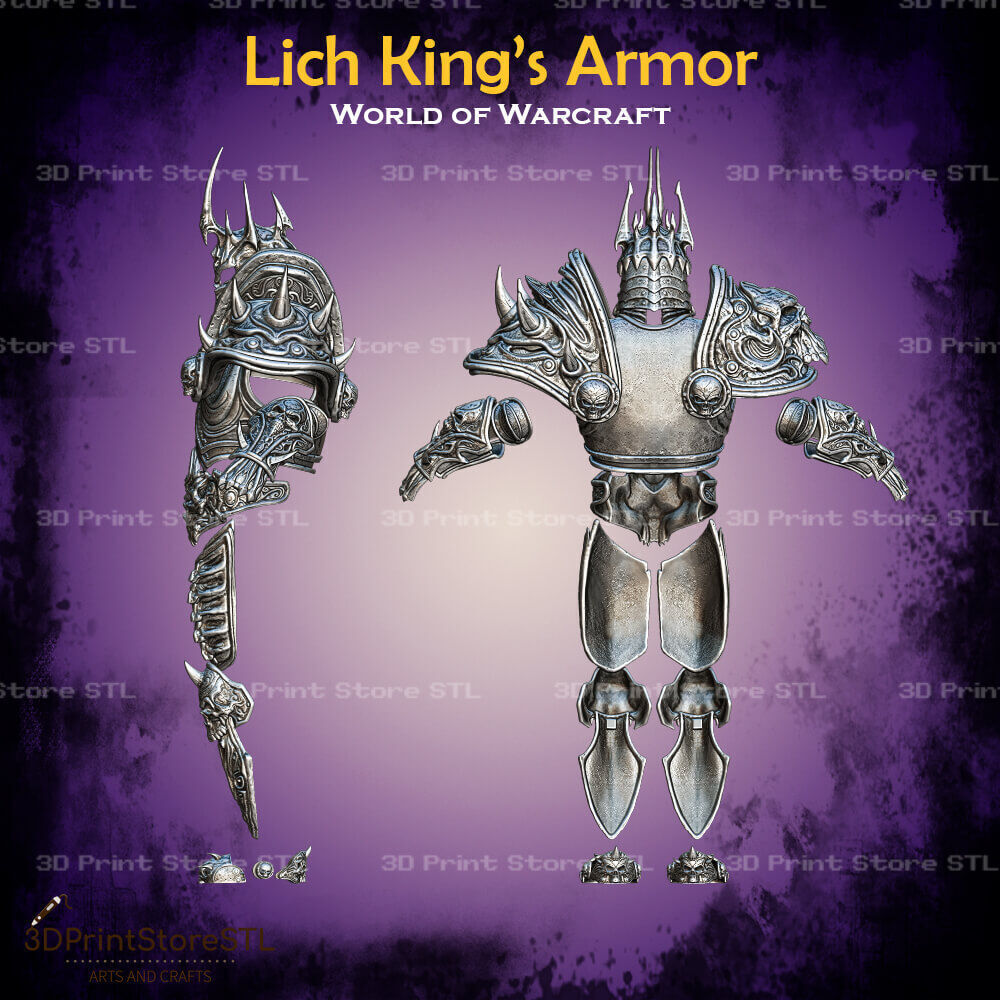 Lich King Armor Cosplay World Of Warcraft - STL File 3D model 3D ...