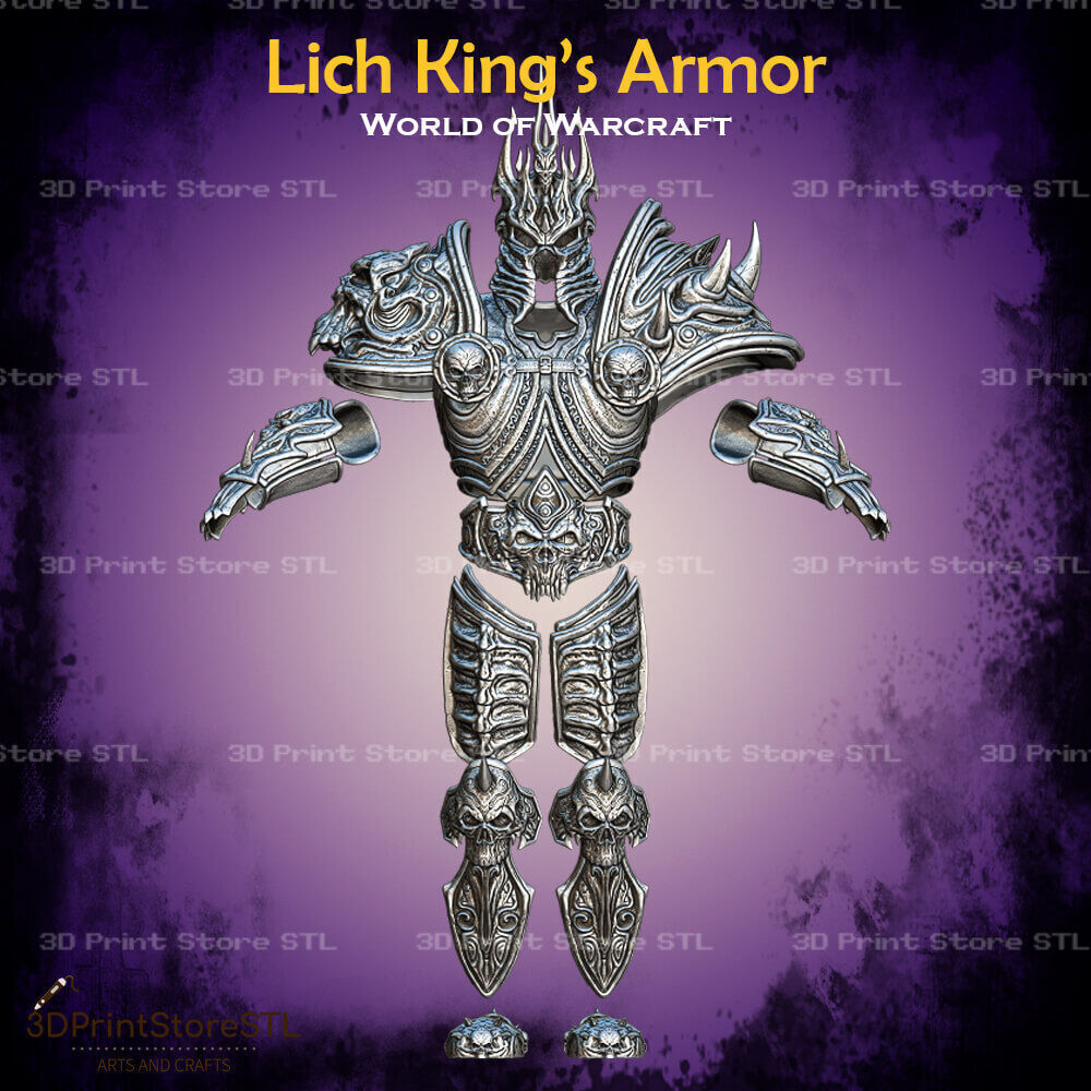 Lich King Armor Cosplay World Of Warcraft - STL File 3D model 3D ...