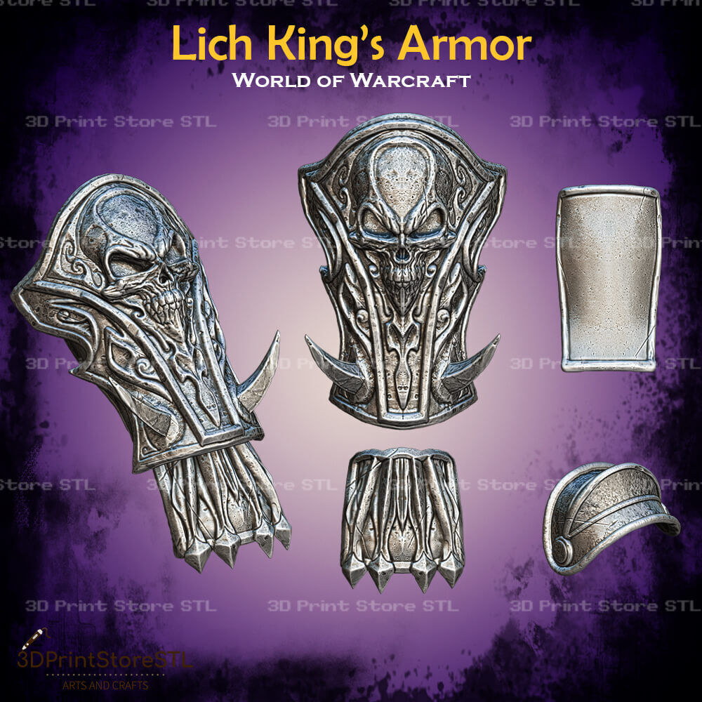 Lich King Armor Cosplay World Of Warcraft - STL File 3D model 3D ...