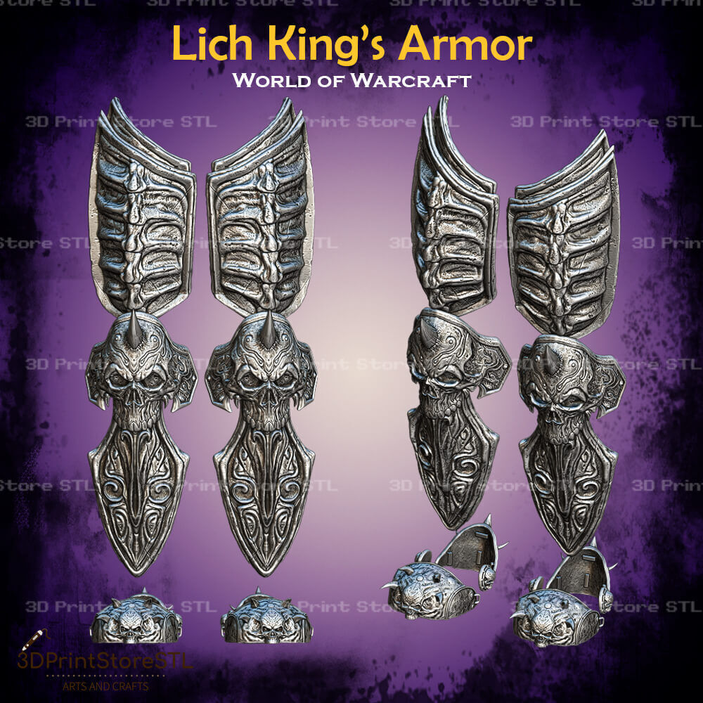 Lich King Armor Cosplay World Of Warcraft - STL File 3D model 3D ...