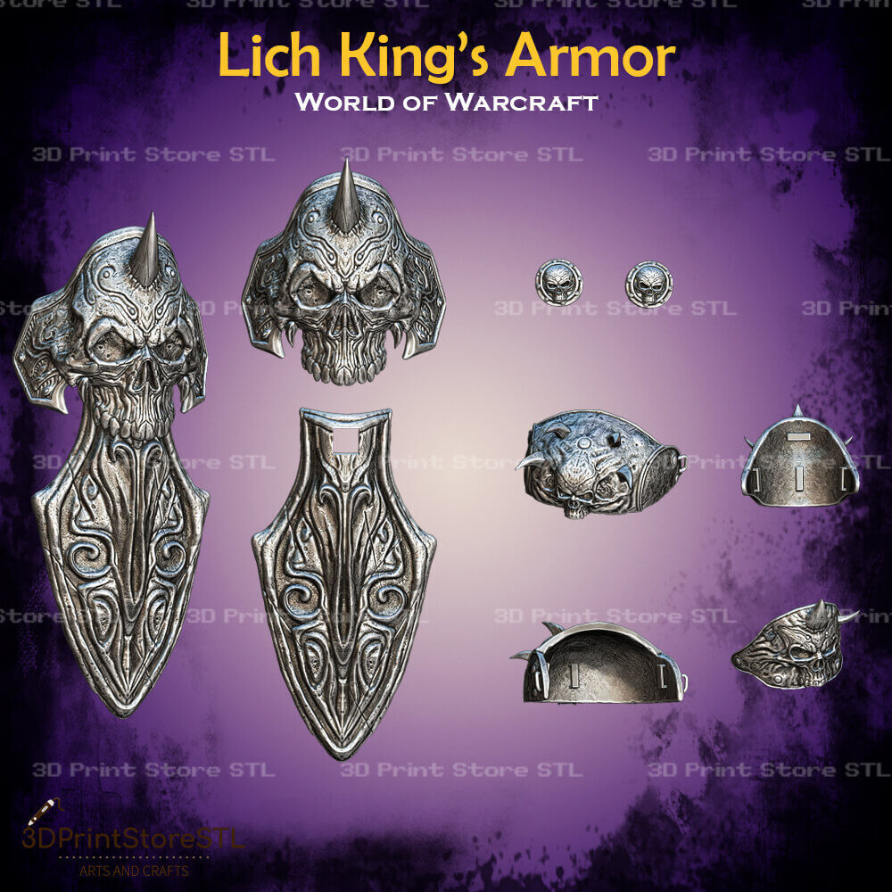 Lich King Armor Cosplay World Of Warcraft - STL File 3D model 3D ...