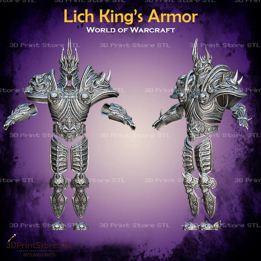 Lich King Armor Cosplay World Of Warcraft - STL File 3D model 3D ...