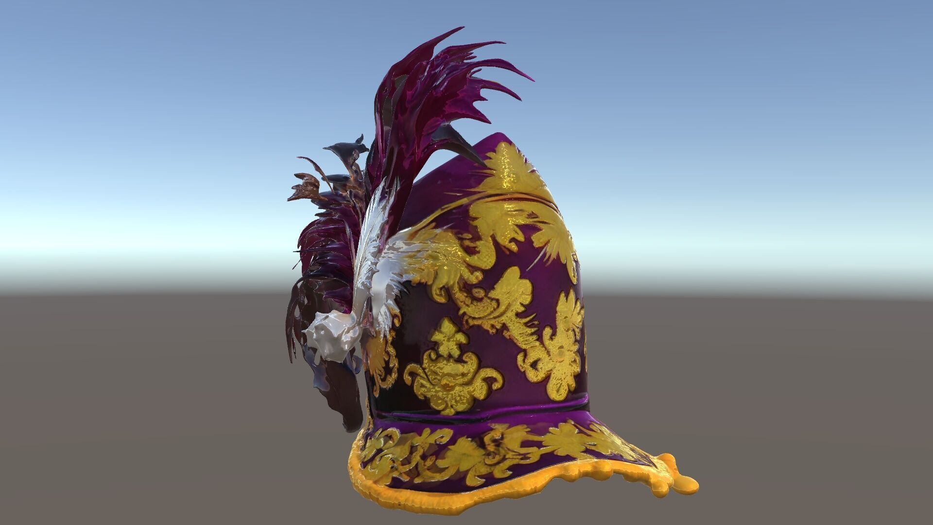 3D model Baroque Feathered Hat Model Pack VR / AR / low-poly | CGTrader
