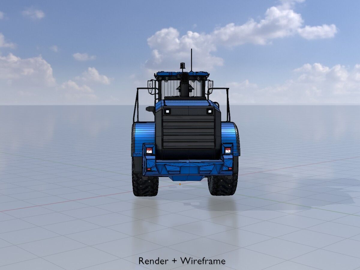 3D model Wheel Loader blue VR / AR / low-poly | CGTrader